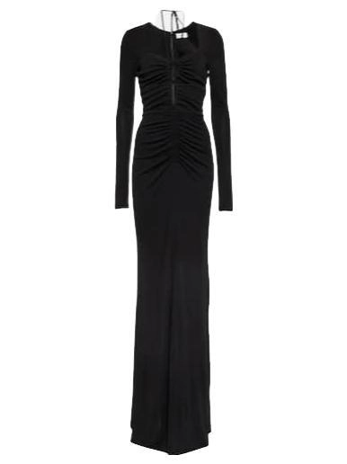 Rebecca Vallance Riccardo Cutout Ruched Jersey Gown - Black