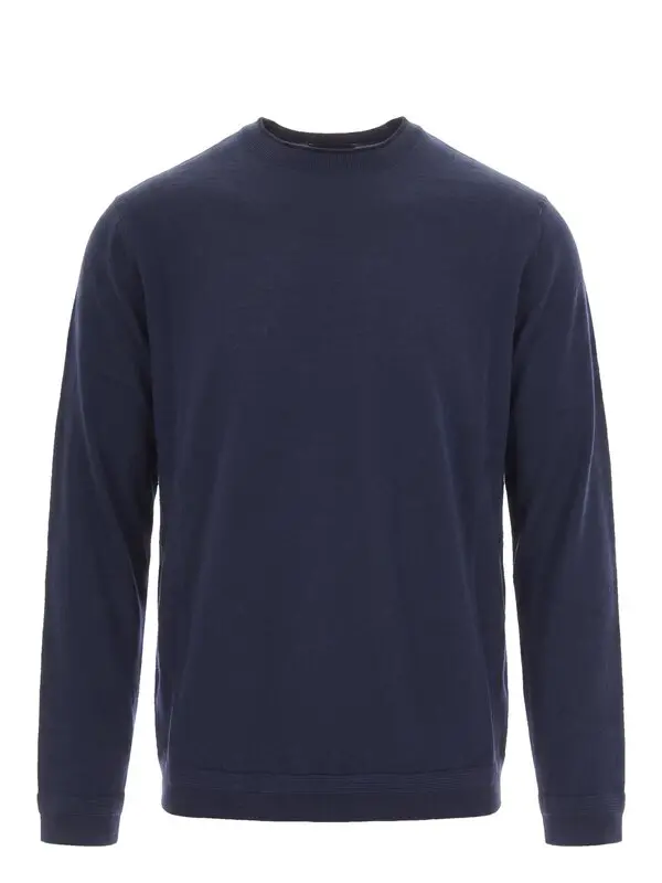 Emporio Armani S Virgin Wool Crewneck Sweater - Parisian Night