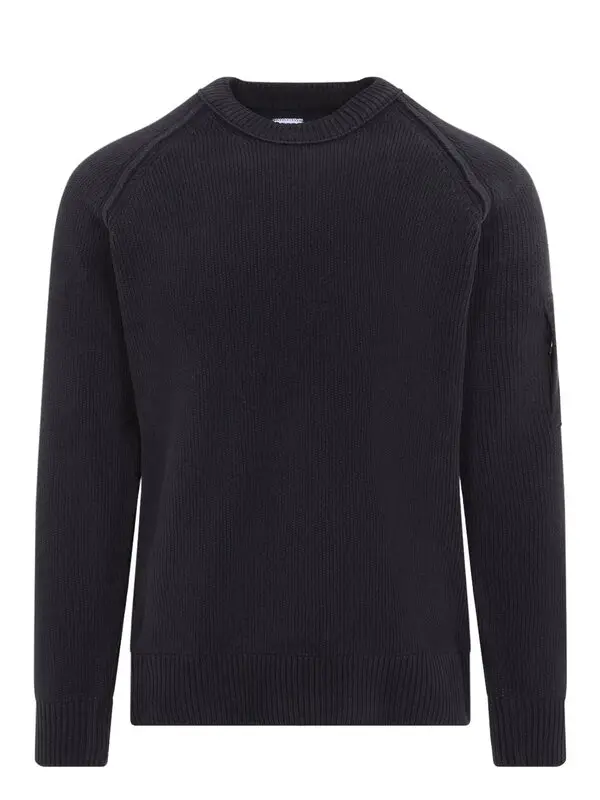 C.P. COMPANY Chenille Crewneck Sweater - Blue