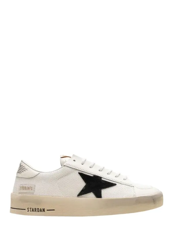 GOLDEN GOOSE Leather-trim Low-top Sneakers - Black