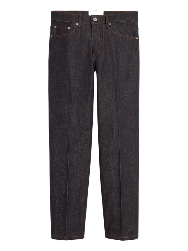 AMI Paris Cotton Denim Jeans - Navy