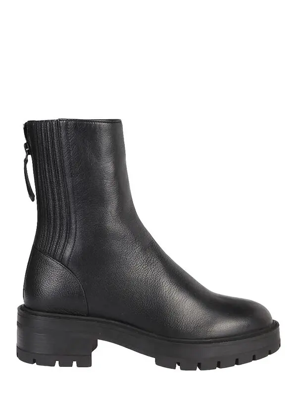 AQUAZZURA Almond Toe Booties - Black