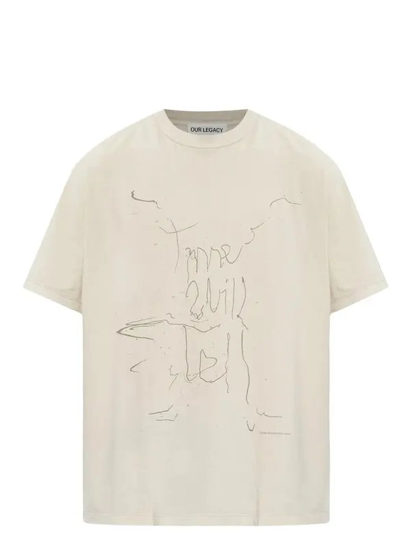 Our Legacy Organic Cotton T-shirt With Clean Crew Neck - Ivory