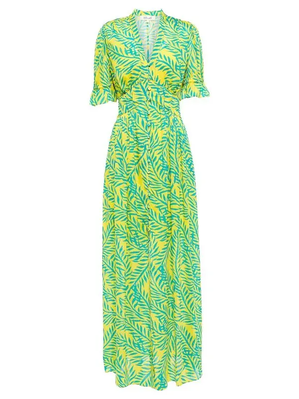 Diane Von Furstenberg Erica Printed Maxi Dress - Green