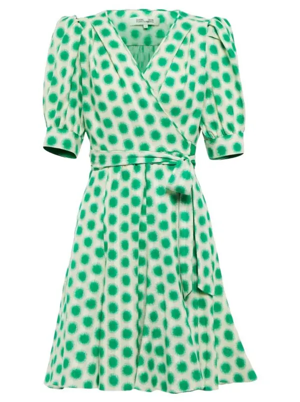 Diane Von Furstenberg Elodie Printed Minidress - Green