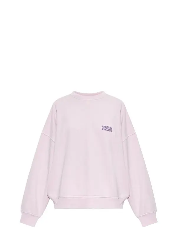 American Vintage Logo Crewneck Sweatshirt - Pink