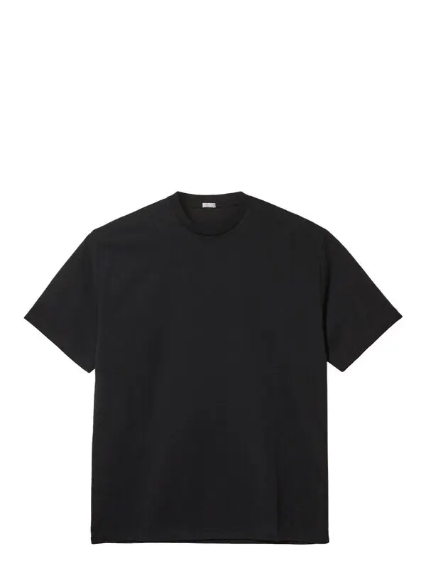 A.PRESSE Crew Neck Heavyweight T-shirt - Black