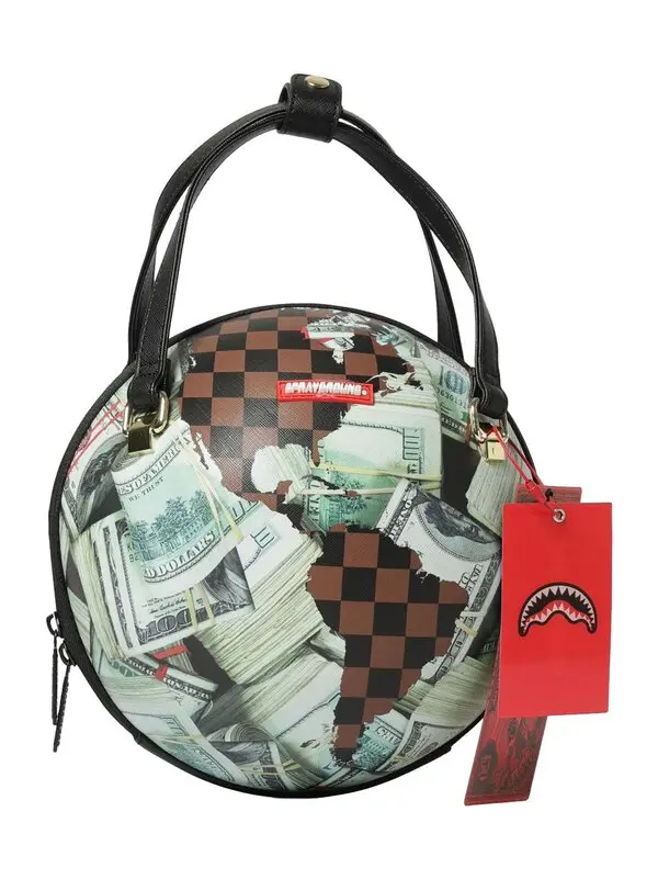 SPRAYGROUND Checkerboard Graphic Print Coated Canvas Handbag - Multicolor