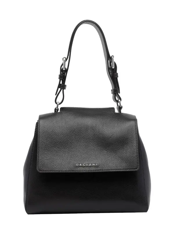 Orciani Sveva Small Calf Leather Handbag With Adjustable Handle And Strap - Brown