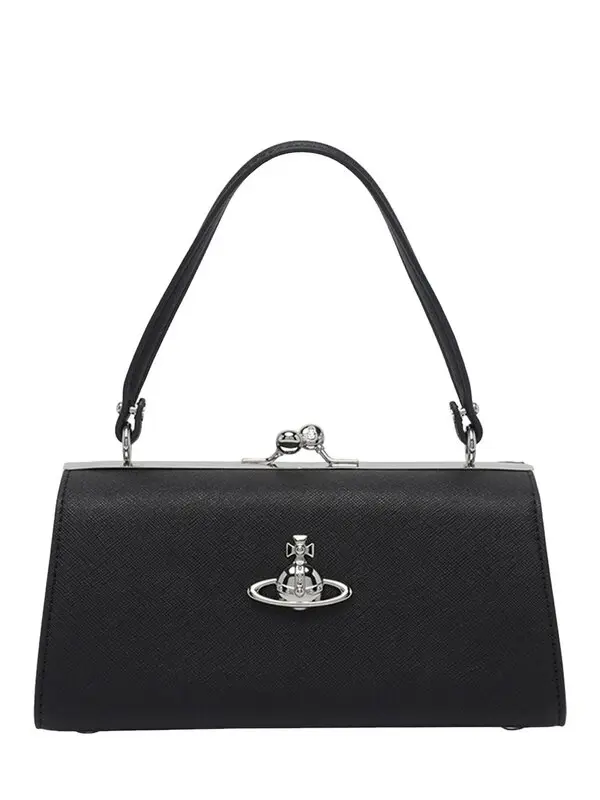 VIVIENNE WESTWOOD Doll Xl Saffiano Synthetic Leather Mini Handbag - Black