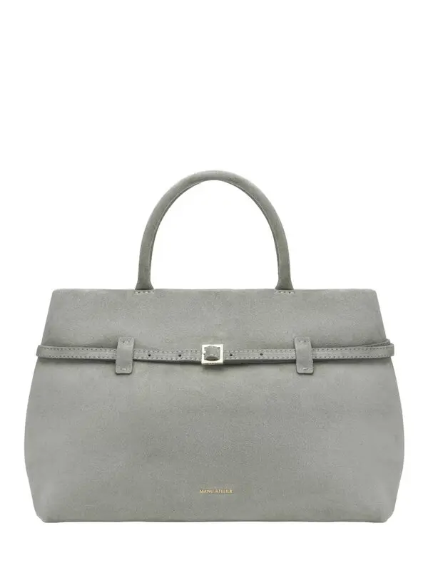 Manu Atelier Le Cambon 35 Suede Leather Handbag - Green