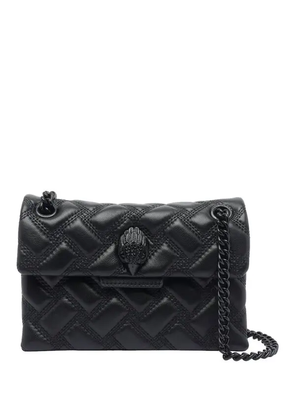 Kurt Geiger Kensington Leather Mini Crossbody Bag With Logo - Black