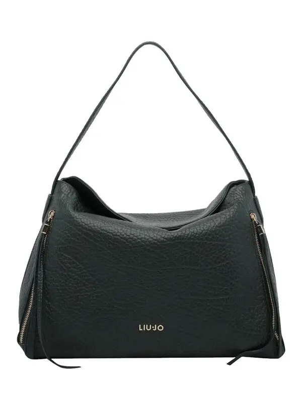 Liu Jo Grained Synthetic Leather Shoulder Bag With Flap Closure - Green
