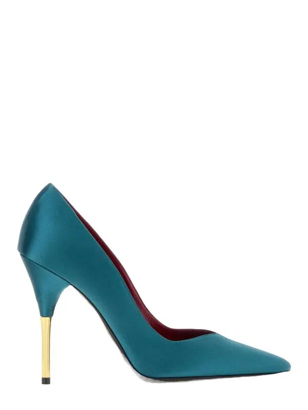 Valentino Garavani Satin Pointed-toe Stiletto Pumps With High Heel - Teal