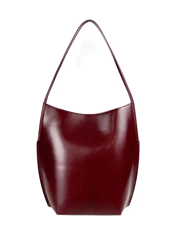 JIL SANDER Kante Ovine Leather Shoulder Bag With A Rounded Silhouette - Hazel