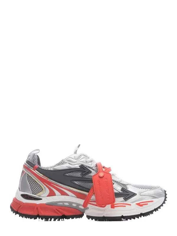 Off-White Be Right Back Low-top Sneakers With Notched Sole And Double Pull Tab - Grey