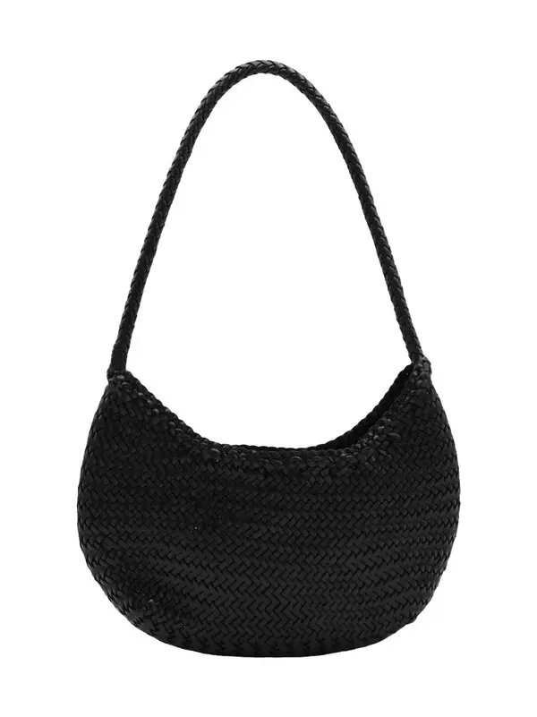Dragon Diffusion Nova Luna Woven Buffalo Leather Shoulder Bag - Black