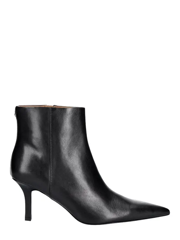 Patrizia Pepe Stiletto Heel Ankle Boots In Sheepskin With An Almond Toe - Black
