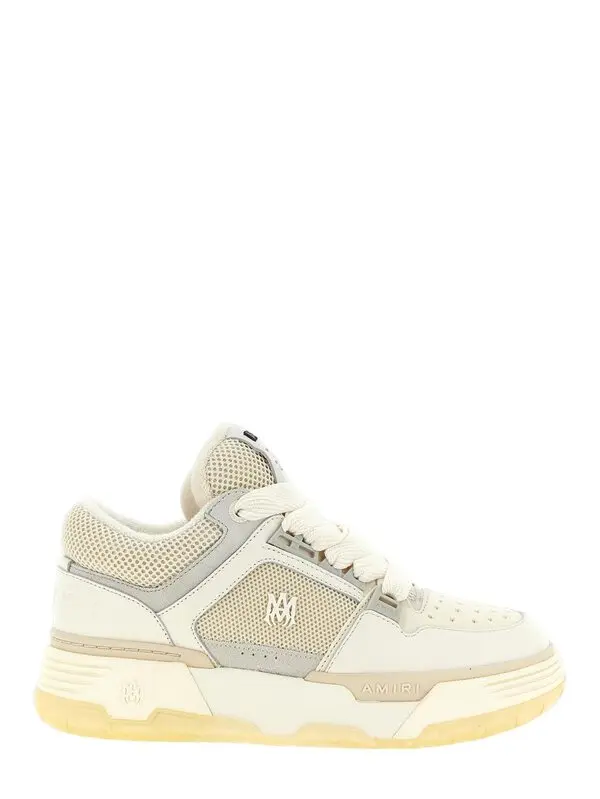 Amiri Ma-1 Bi Monogram Calfskin And Mesh Sneakers - White