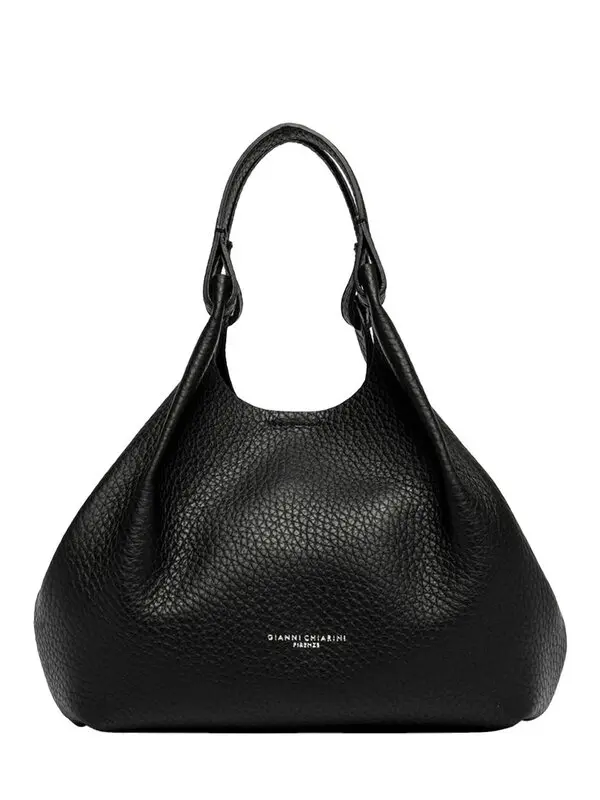 GIANNI CHIARINI Dua Grained Leather Handbag With Removable Pouch - Black