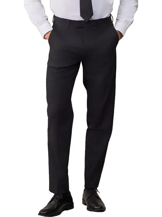 THE BLACK TUX Essential Classic Fit Suit Pants - Black