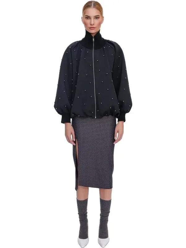 THEO THE LABEL Leucothea Pearly Bomber - Black