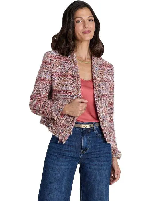 THE NOLI SHOP Florence Tweed Jacket - Rosewood Multi
