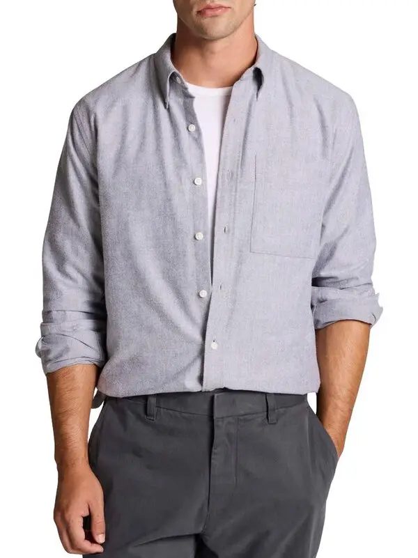 Vince Oxford Long Sleeve Button Down Shirt - Black