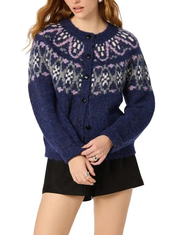 Astr The Label Irene Cardigan - Navy