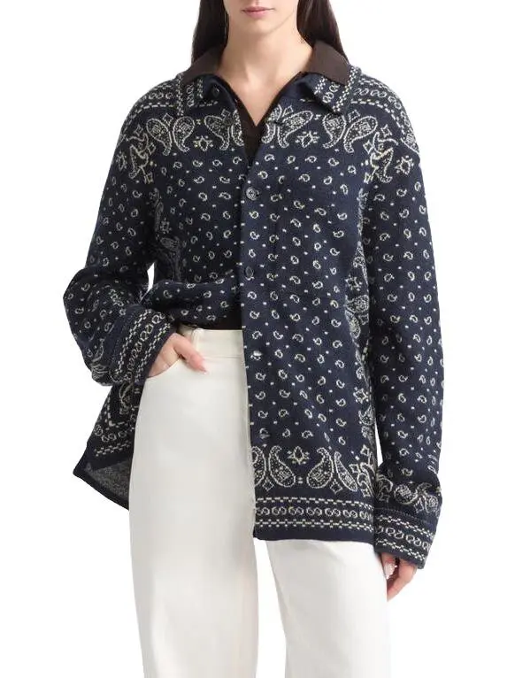 Guest In Residence Wild Rag Cashmere Sweater - Midnight