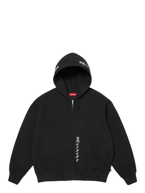 Supreme X Larry Clark Fw26 Hooded Varsity Jacket - Black