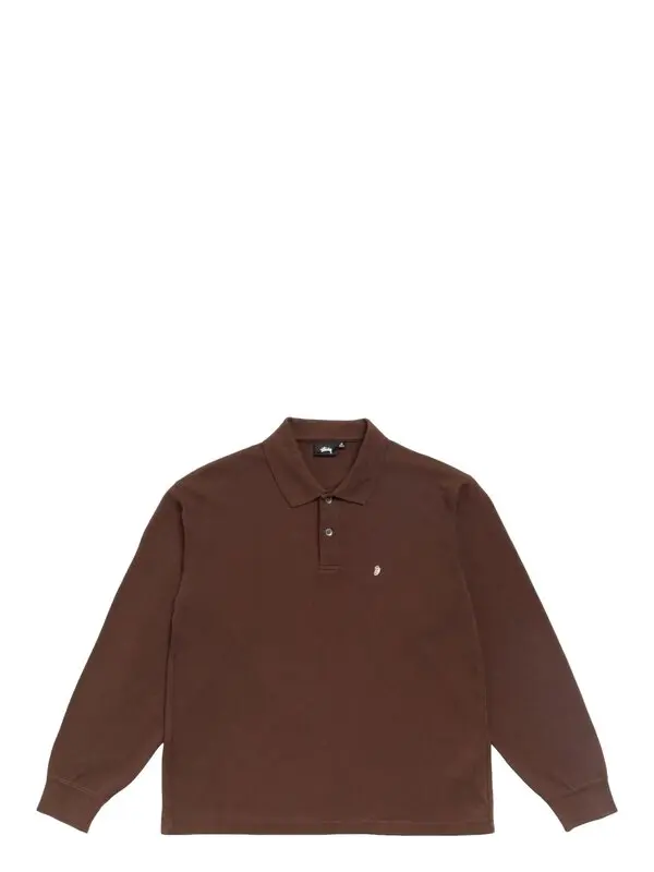 StÜssy Classic Pique Ls Polo - Brown