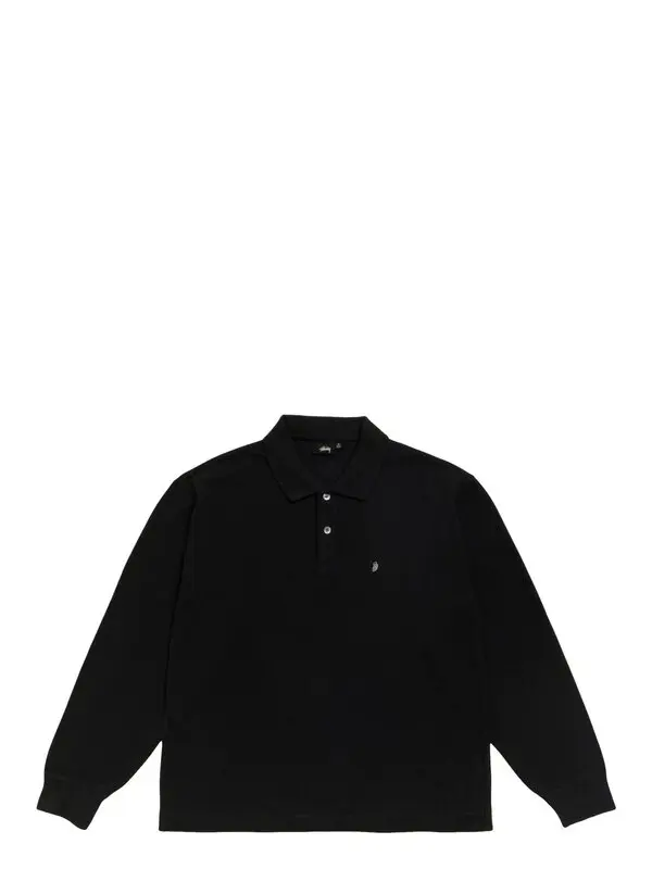 StÜssy Classic Pique Ls Polo - Black