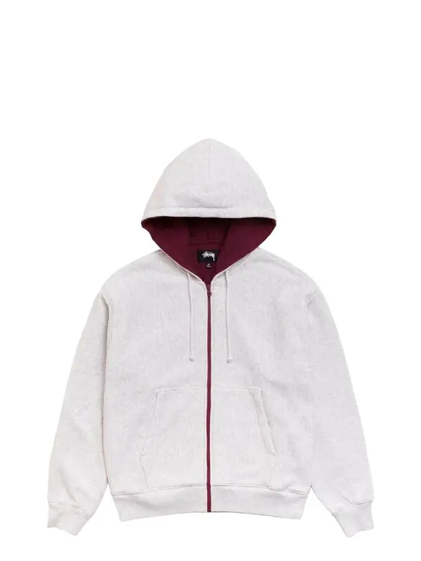 StÜssy Double Faced Zip Hoodie - Ash Heather