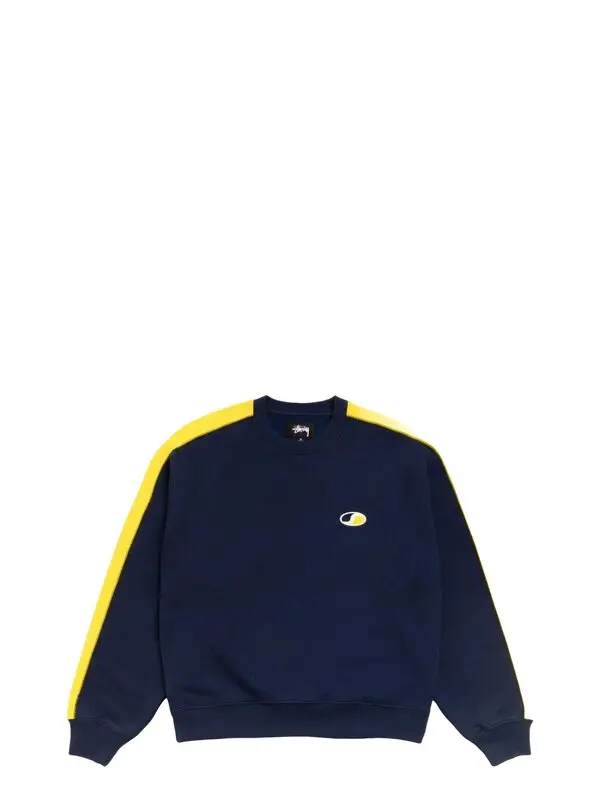 StÜssy Paneled Stripe Crew - Navy