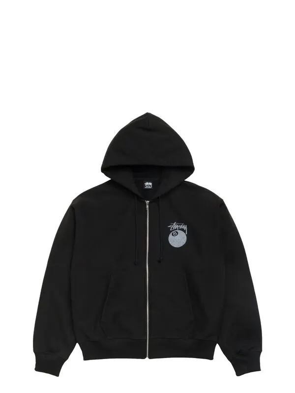 StÜssy 8 Ball Zip Hoodie - Black