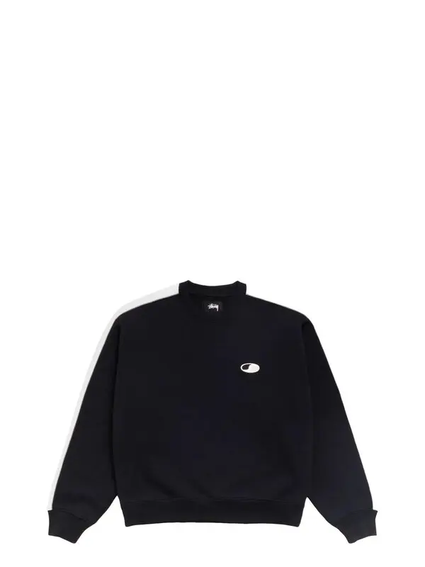 StÜssy Paneled Stripe Crew - Black