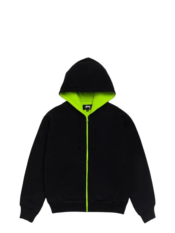 StÜssy Double Faced Zip Hoodie - Black