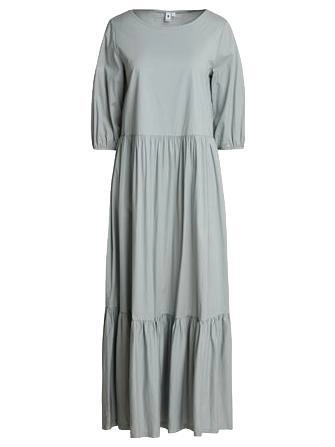 European Culture Maxi Dress Size Cotton, Elastane - Grey