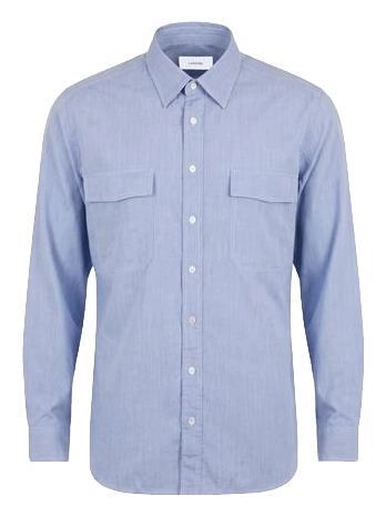 LARDINI Denim Shirt Size Cotton, Wool - Blue