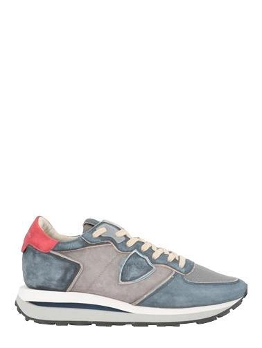 Philippe Model Sneakers Slate Size Leather, Textile Fibers - Blue
