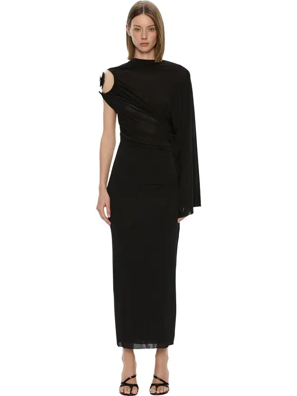 Christopher Esber Aurelia Sculpted Spiral Drape Gown - Black