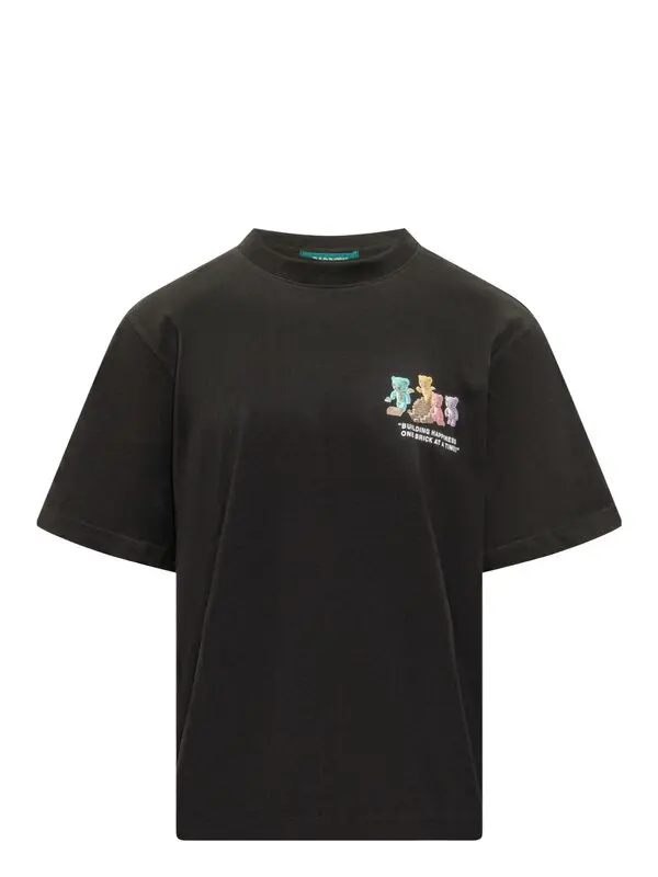 BARROW Teddy Print T-shirt - Black