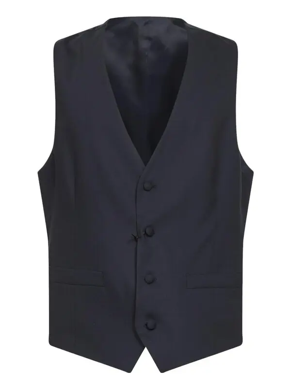 LARDINI Buttoned Suit Waistcoat - Black