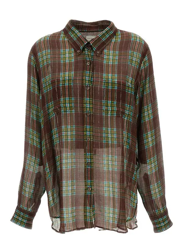 Dries Van Noten Camicia Cheers A Quadri - Multicolore