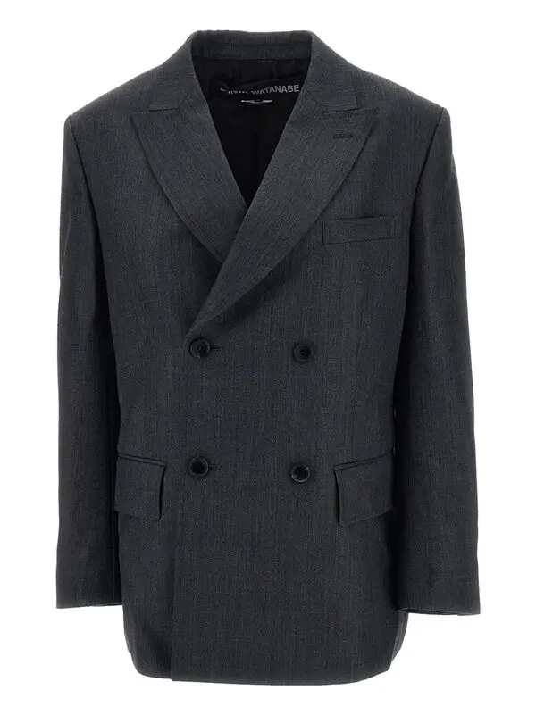 Junya Watanabe Giacca Doppio Petto Oversize - Grey