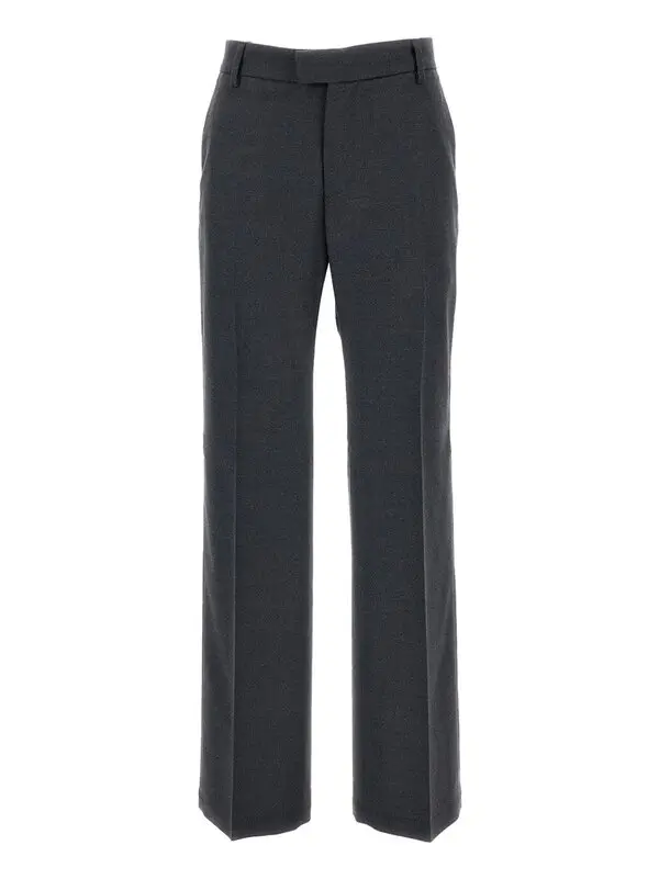 Barena Venezia Pantalone Coen In Flanella Di Lana Stretch - Grigio