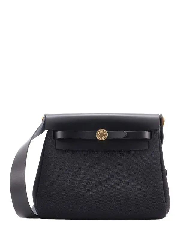 Hermès Herbag Zip Toile And Leather 20 - Blue