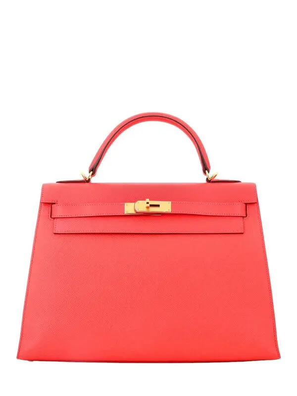 Hermès Kelly Handbag Epsom With Gold Hardware 32 - Pink