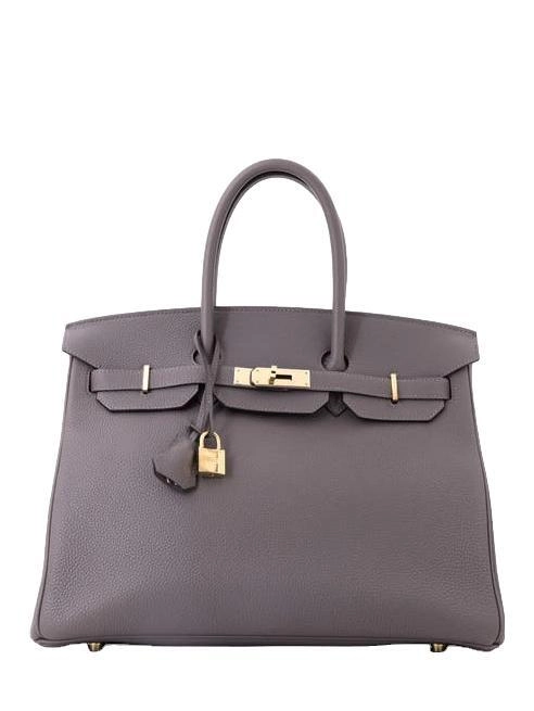 Hermès Birkin Handbag Togo With Gold Hardware 35 - Grey